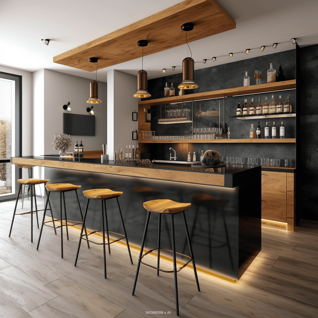 16 ไอเดียเคาน์เตอร์บาร์เครื่องดื่มในบ้าน