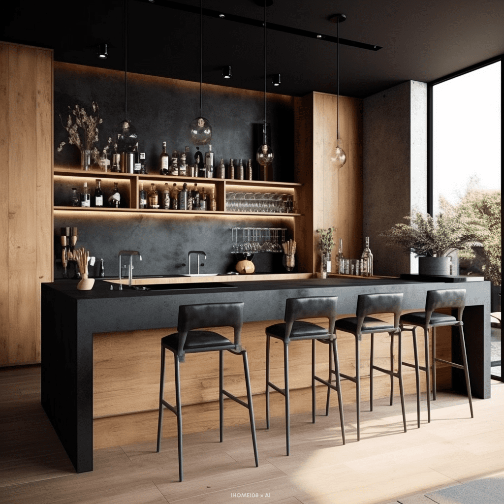 16 ไอเดียเคาน์เตอร์บาร์เครื่องดื่มในบ้าน