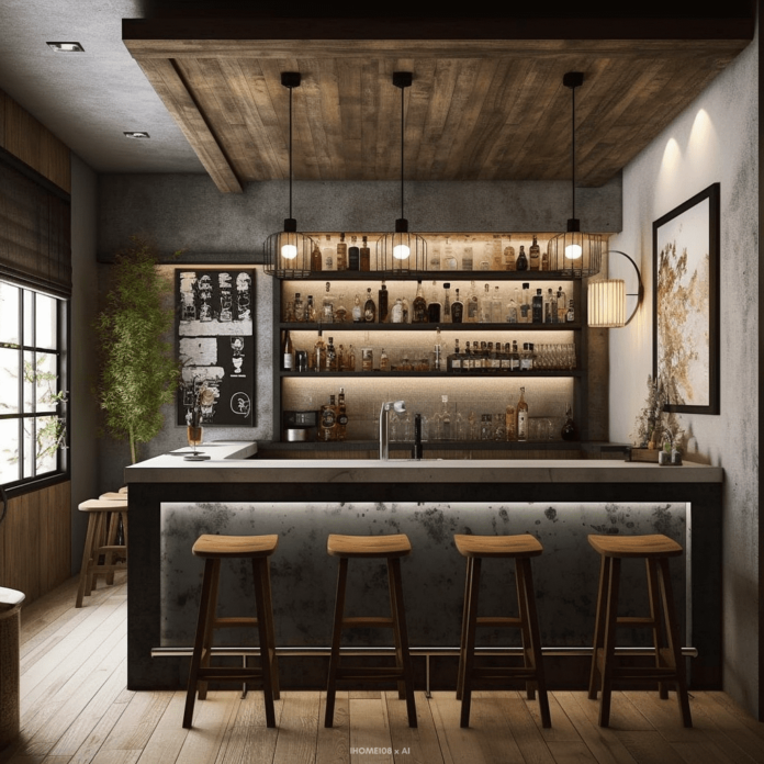 16 ไอเดียเคาน์เตอร์บาร์เครื่องดื่มในบ้าน