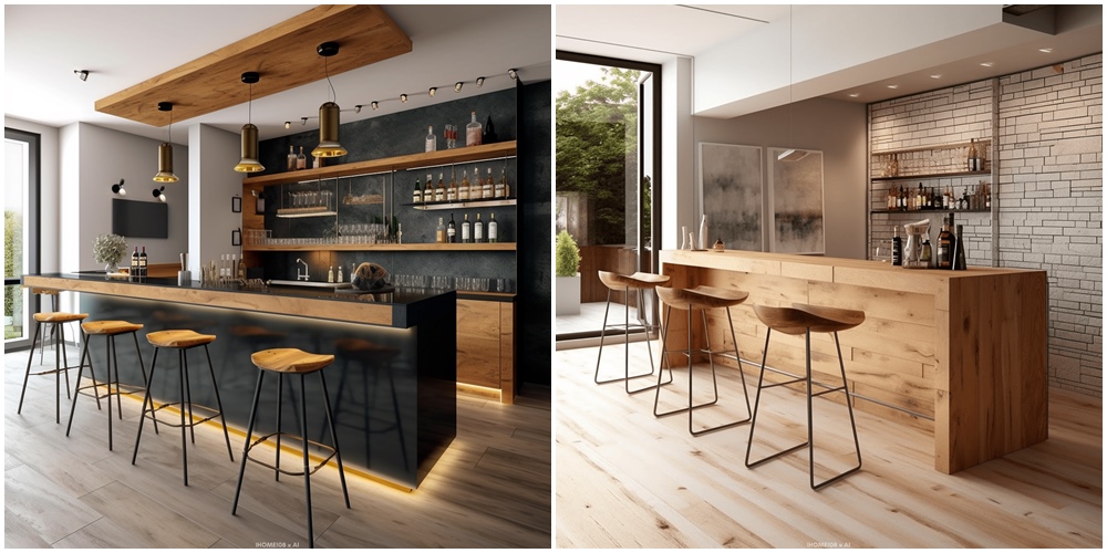 16 ไอเดียเคาน์เตอร์บาร์เครื่องดื่มในบ้าน